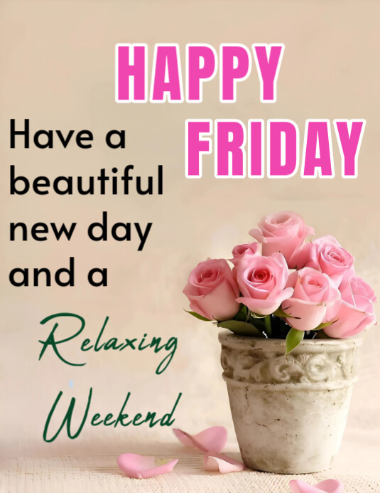Copy of Brown Joyful Happy Friday Flyer (us Letter) | PosterMyWall