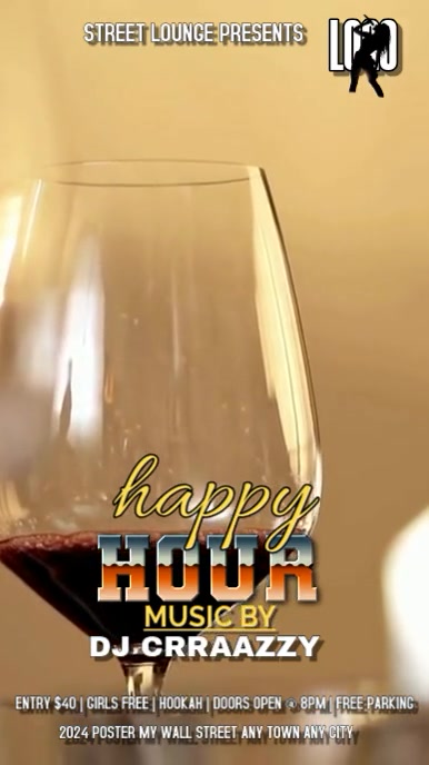 Brown Joyful Happy Hour Instagram Reel Template | PosterMyWall