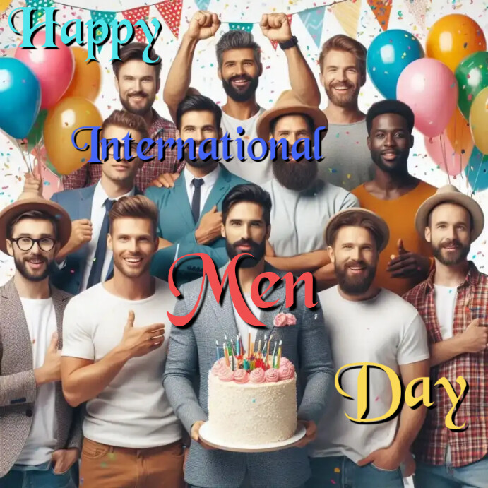 Copy of Brown Joyful Happy International Men Day Instagram Post ...