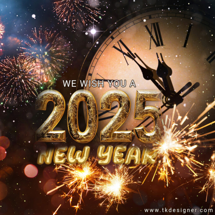 Brown Joyful Happy New Year Instagram Post Template | PosterMyWall