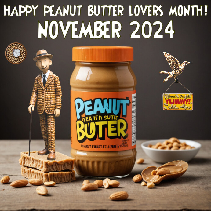 Copy of Brown Joyful Happy Peanut Butter Lovers Month November 2024 ...