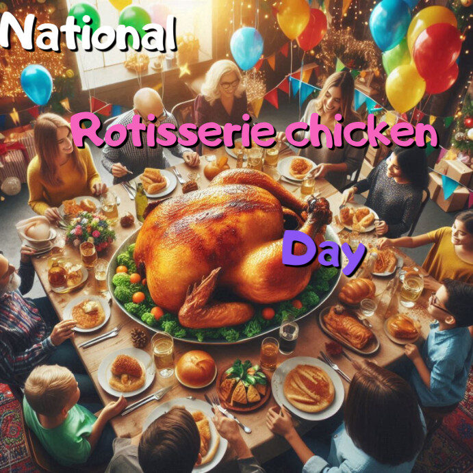 Copy of Brown Joyful Happy Rotisserie Chicken Day Instagram Post ...