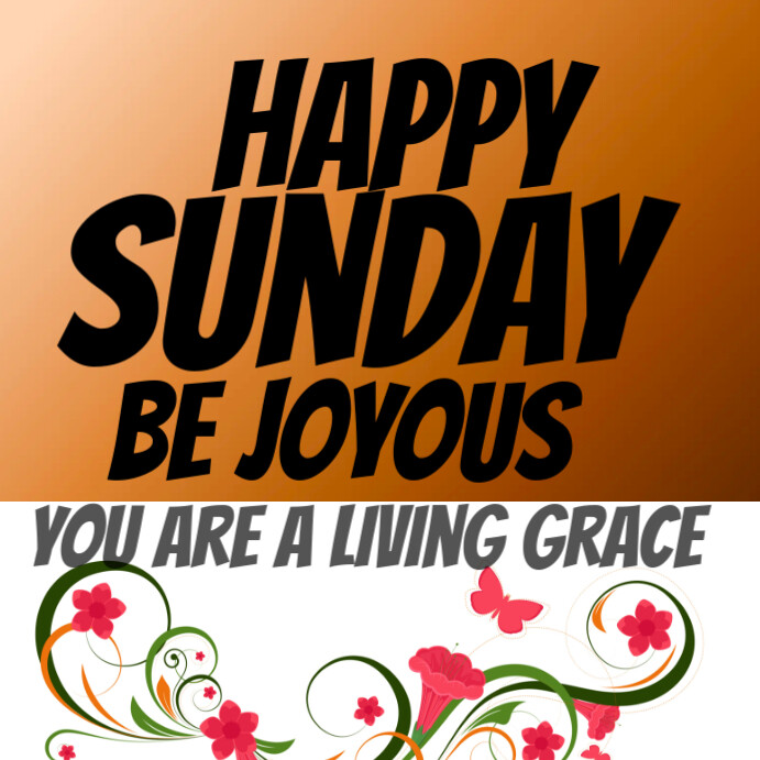 Brown Joyful Happy Sunday Instagram Post Template | PosterMyWall