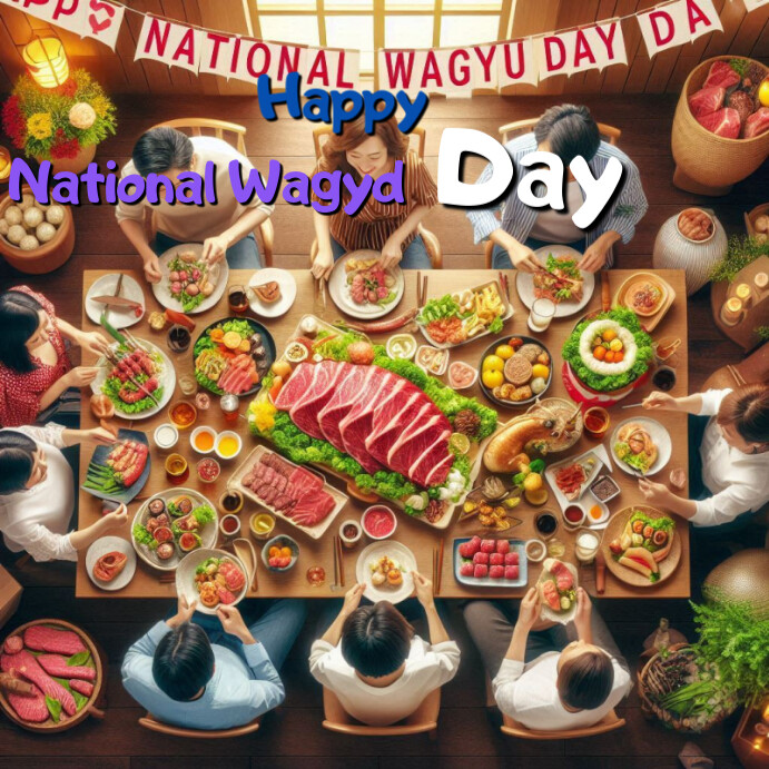 Copy of Brown Joyful Happy Wagyu Day Instagram Post | PosterMyWall