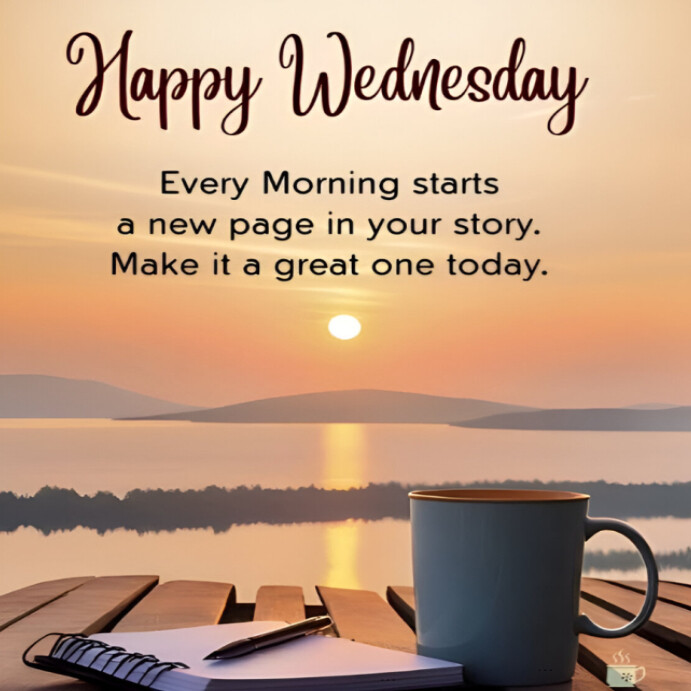 Brown Joyful Happy Wednesday Morning Quote – Start Your Day With ...