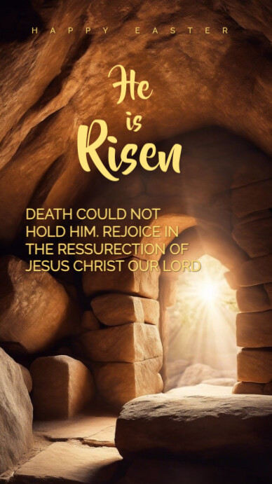 Copy of Brown Joyful He Is Risen Instagram Story | PosterMyWall