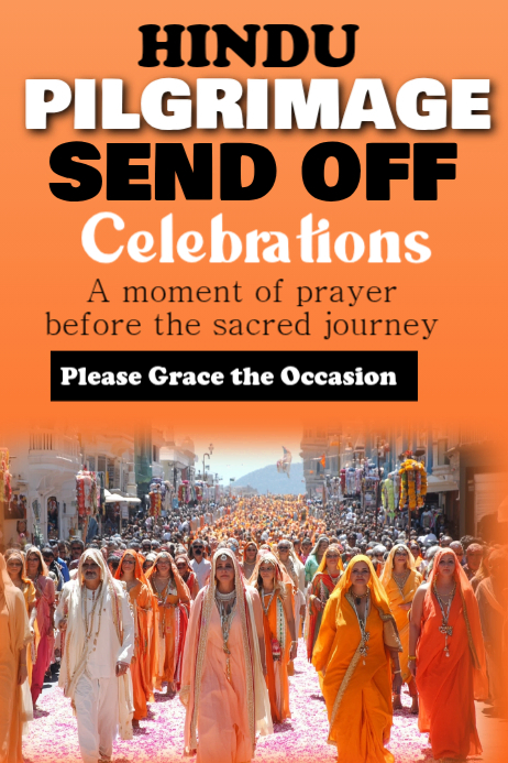 Brown Joyful Hindu Pilgrimage Poster Template | PosterMyWall
