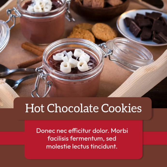 Brown Joyful Hot Chocolate Cookies Instagram Post Template | PosterMyWall