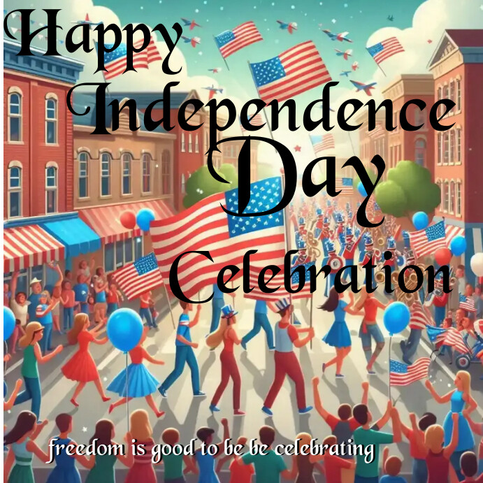 Brown Joyful Independence Day Instagram Post Template | PosterMyWall