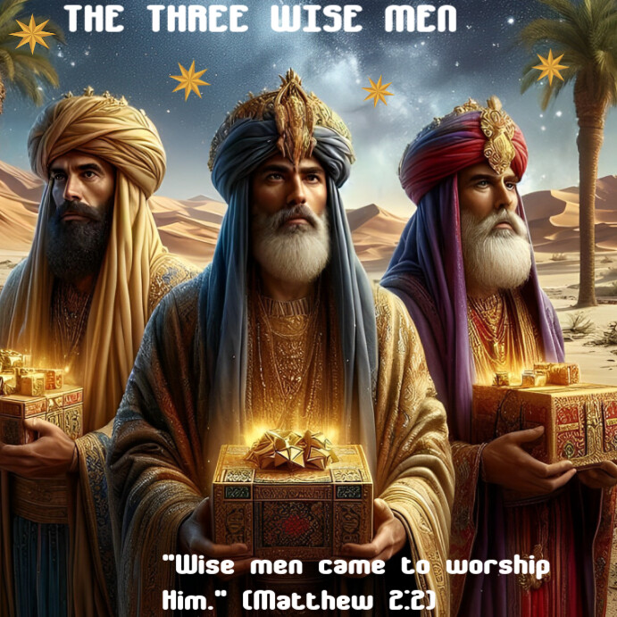 Copy of Brown Joyful Instagram Post wise men poster | PosterMyWall