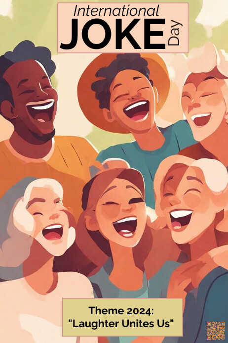 Brown Joyful International Joke Day Poster Template | PosterMyWall