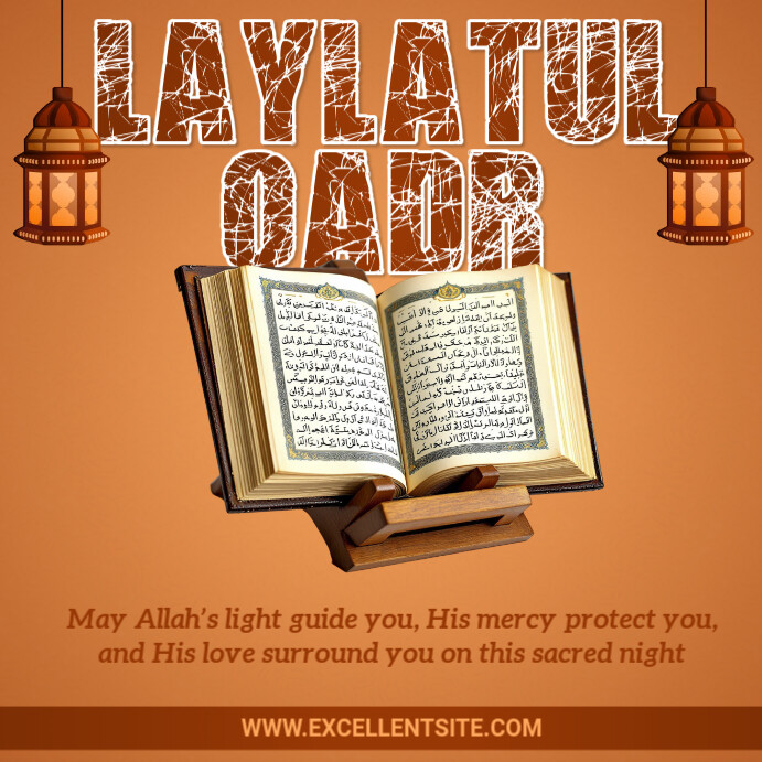 Brown Joyful Laylatul Qadr Instagram Post Template | PosterMyWall