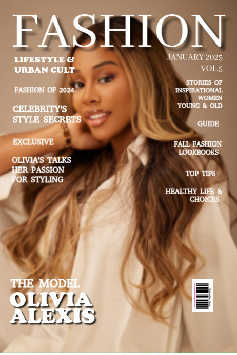 Brown Joyful Magazine Cover Poster Template | PosterMyWall