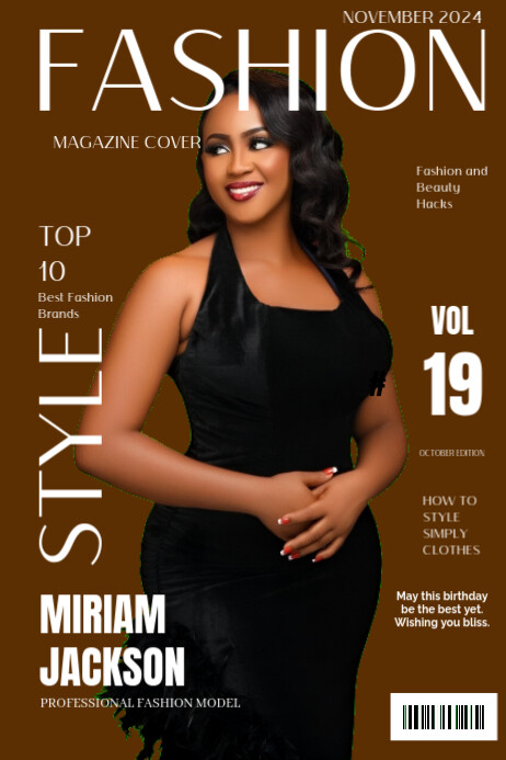 Copy of Brown Joyful Magazine Model Poster | PosterMyWall