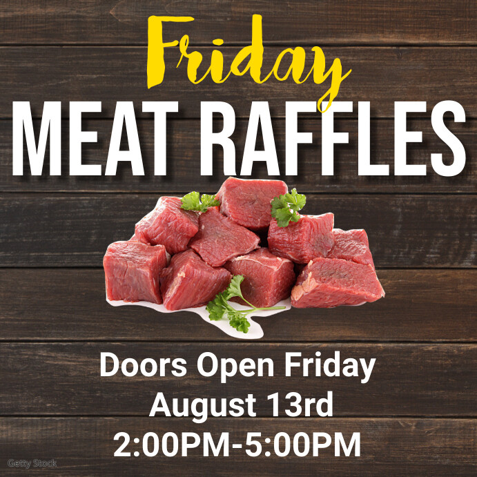 Brown Joyful Meat Raffle Flyer, Raffle Contes Template | PosterMyWall