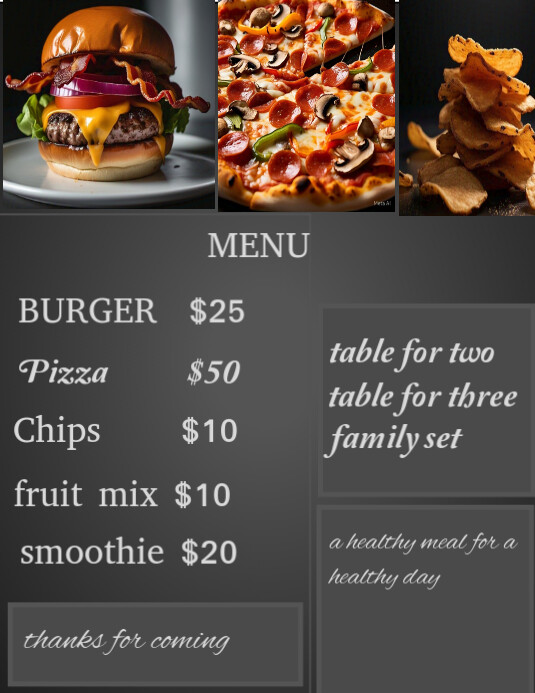 Copy of Brown Joyful Menu Flyer (us Letter) | PosterMyWall