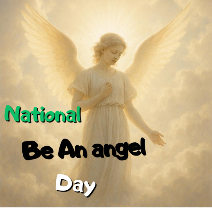 Brown Joyful National Be An Angel Day Instagram Post Template ...