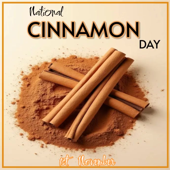 Copy of Brown Joyful National Cinnamon Day Instagram Post | PosterMyWall
