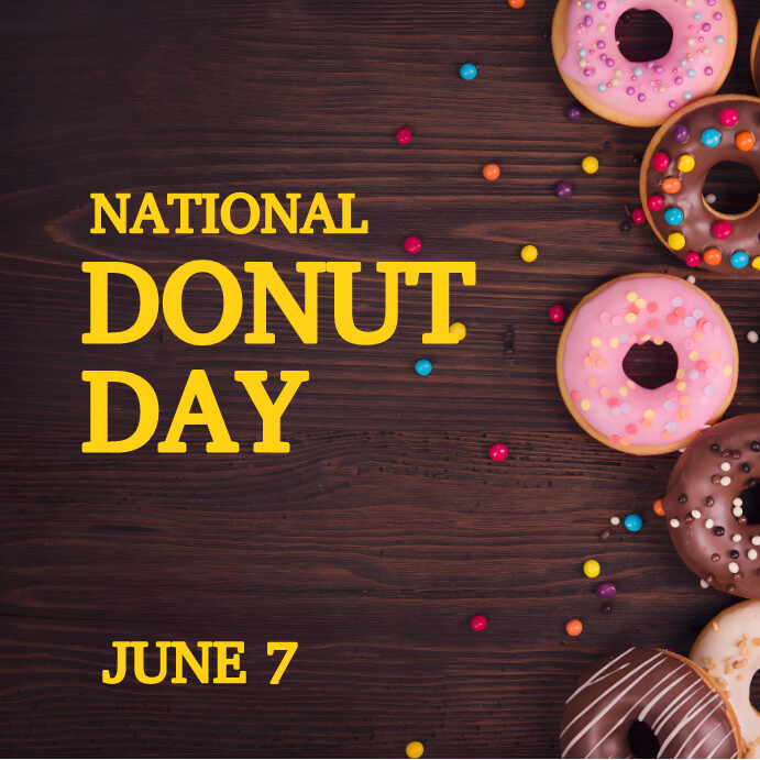 Brown Joyful National Donuts Day Instagram P Template | PosterMyWall