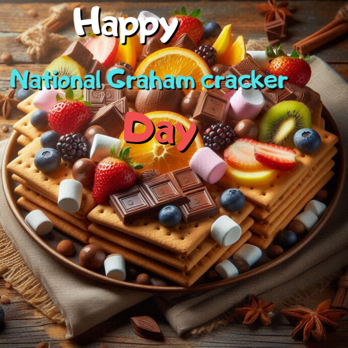 Copy of Brown Joyful National Graham Cracker Day Instagram Post ...