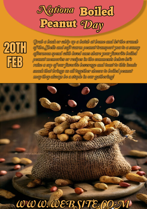 Copy of Brown Joyful National Peanut Day A4 | PosterMyWall