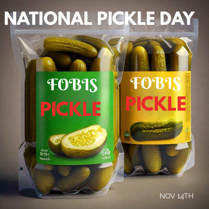 Copy of Brown Joyful National Pickle Day Instagram Post | PosterMyWall