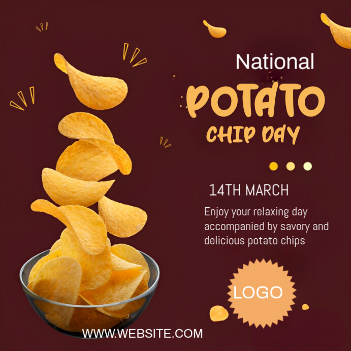 Copy of Brown Joyful National Potato Chips Day Instagram Post ...