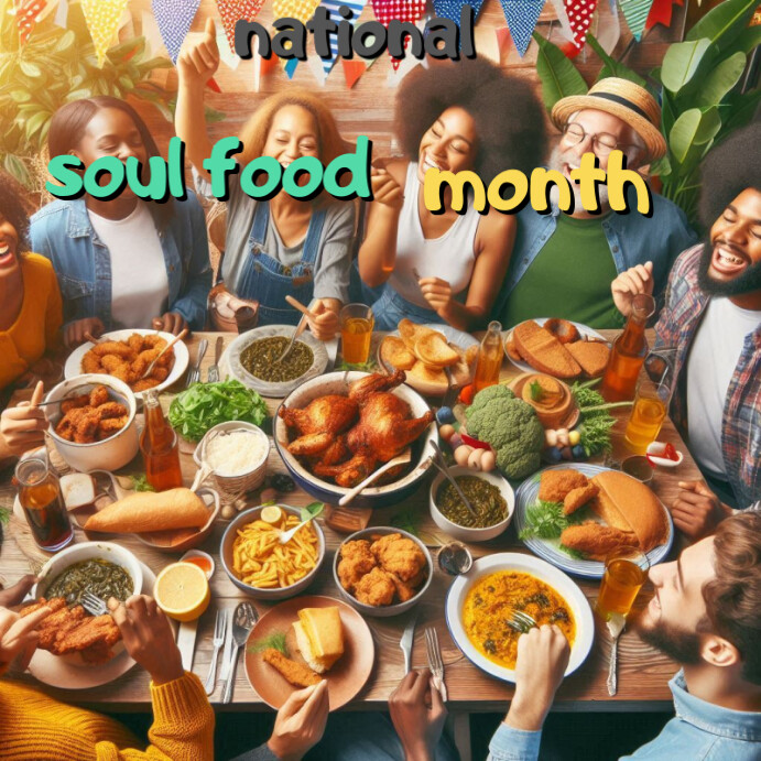 Copy of Brown Joyful National Soul Food Month Instagram Post | PosterMyWall