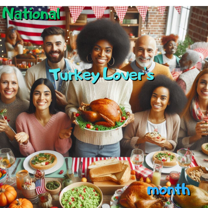 Copy of Brown Joyful National Turkey Lovers Month Instagram Post ...
