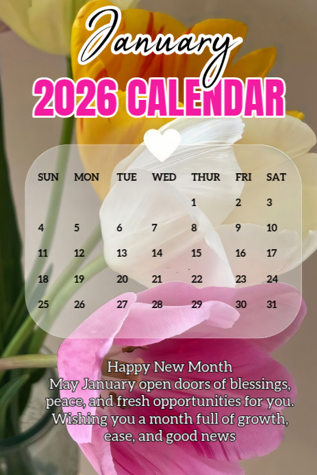 Brown Joyful New Year Calendar Pinterest Graphic Template | PosterMyWall