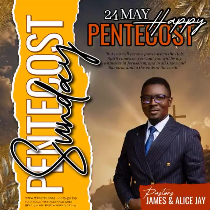 Pentecost Celebration Template | PosterMyWall