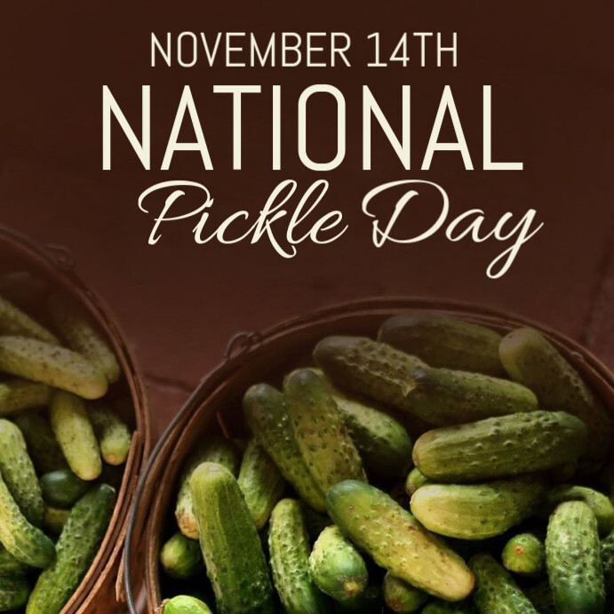 Copy of Brown Joyful Pickle Day Instagram Post | PosterMyWall