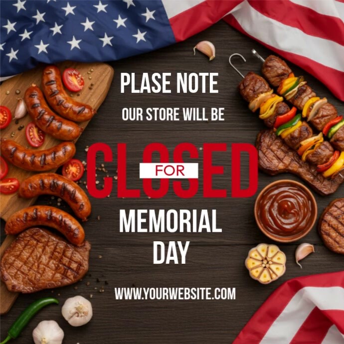 Brown Joyful Plase Note Our Store Will Be Closed Instagram Post ...