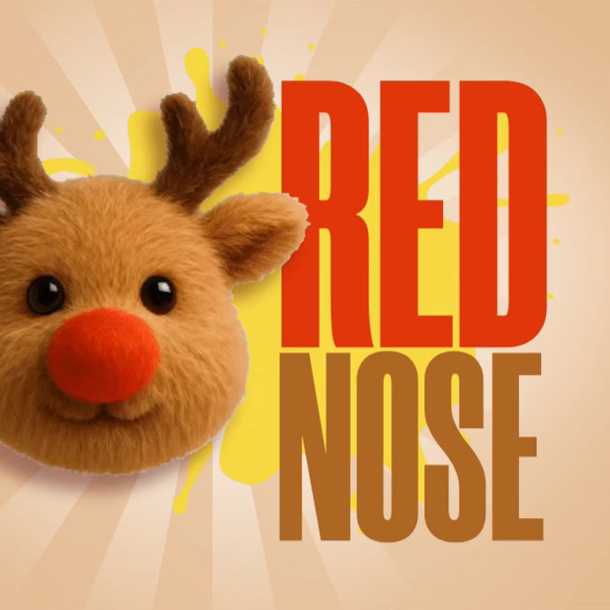 Brown Joyful Red Nose Day Instagram Post Video Template | PosterMyWall