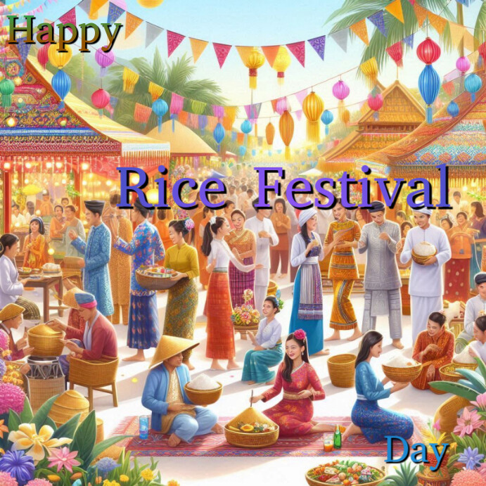 Copy of Brown Joyful Rice Festival Day Instagram Post | PosterMyWall