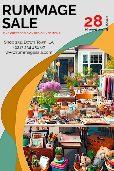 Copy of Brown Joyful Rummage Sale Poster | PosterMyWall
