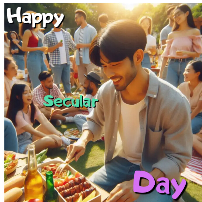Copy of Brown Joyful Secular Day Instagram Post | PosterMyWall
