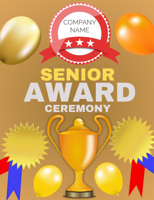 Modello Brown Joyful Senior Award Ceremony Flyer (us | PosterMyWall