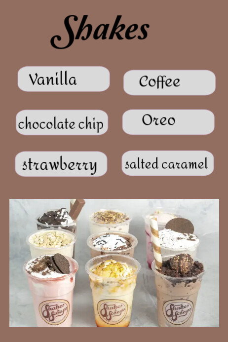 Copy of Brown Joyful Shakes Poster | PosterMyWall