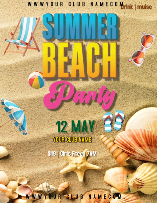 Brown Joyful Summer School Poster, Summer School Flyer Template Free ...