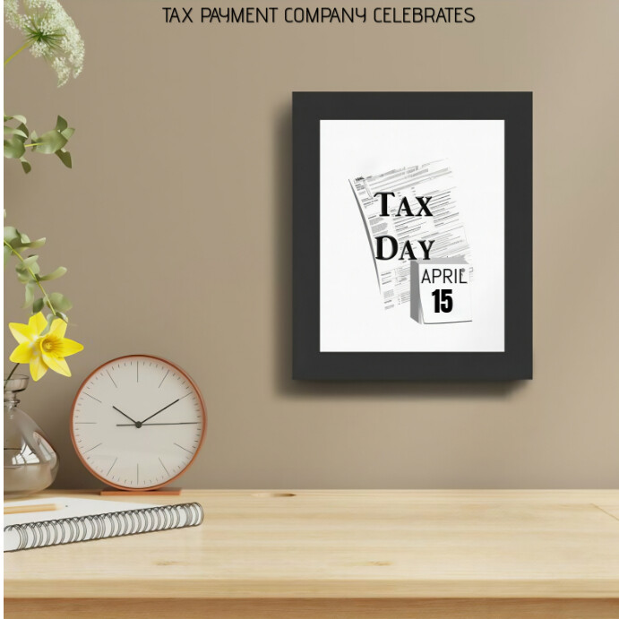 Brown Joyful Tax Day Design Flyer Instagram Post Template | PosterMyWall