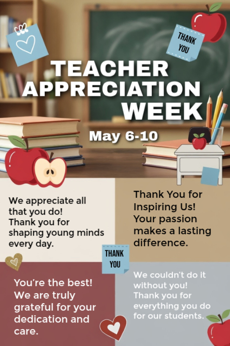 Teacher Appreciation Posters Template | PosterMyWall
