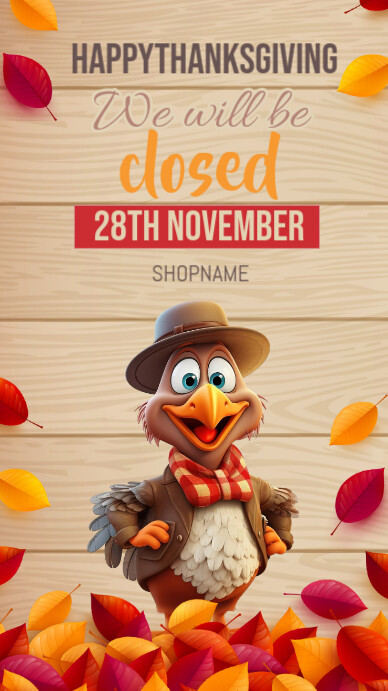 Brown Joyful Thanksgiving Instagram Story Template | PosterMyWall