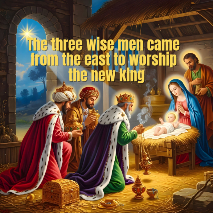 Brown Joyful The Three Wise Men Instagram Post Template | PosterMyWall