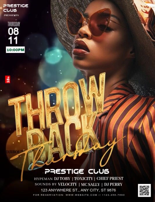 Brown Joyful Throwback Thursday Flyer (us Letter) Template | PosterMyWall