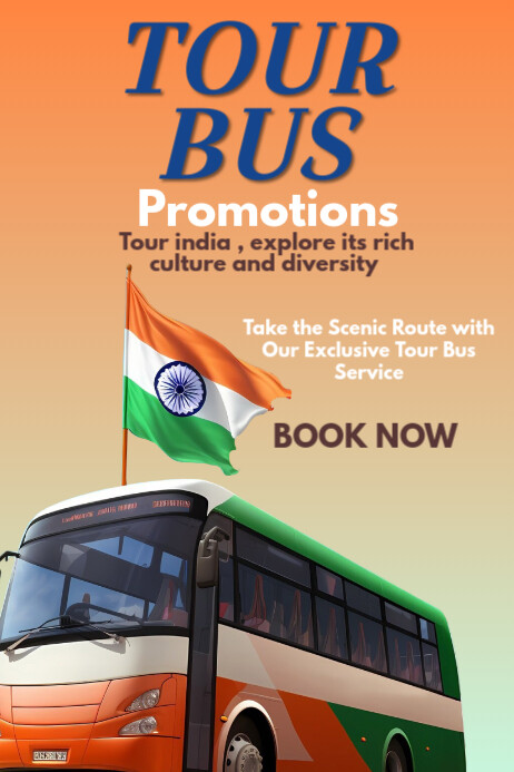 Copy of Brown Joyful Tour Bus Promotion Poster | PosterMyWall