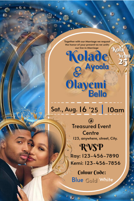Copy of Brown Joyful Wedding Ceremony Invitation Poster | PosterMyWall