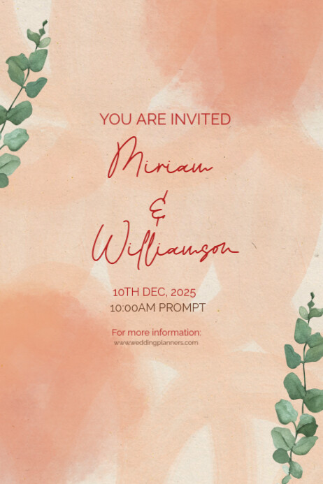 Brown Joyful Wedding Invitation Cards Poster Template | PosterMyWall