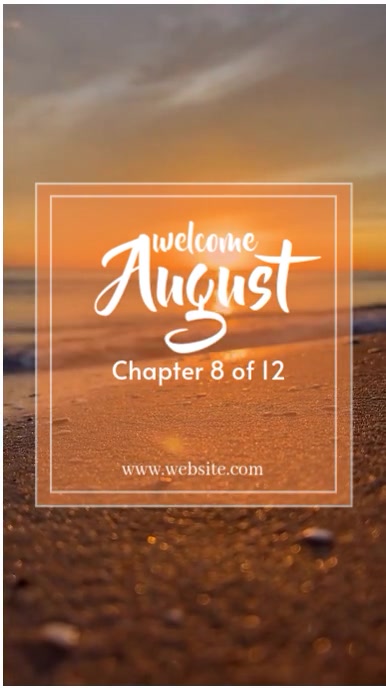 Brown Joyful Welcome August Instagram Reel Template | PosterMyWall