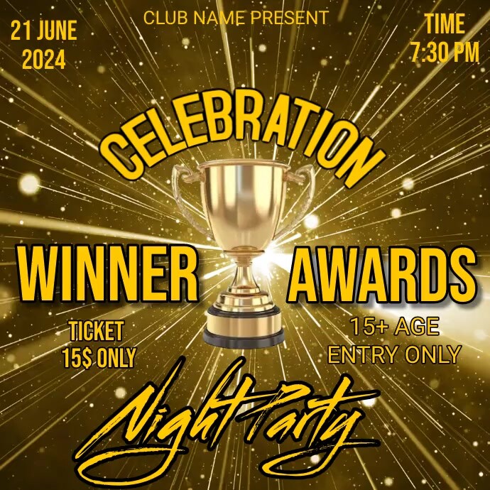 Copy of Brown Joyful Winner Award Flyers Instagram Po | PosterMyWall